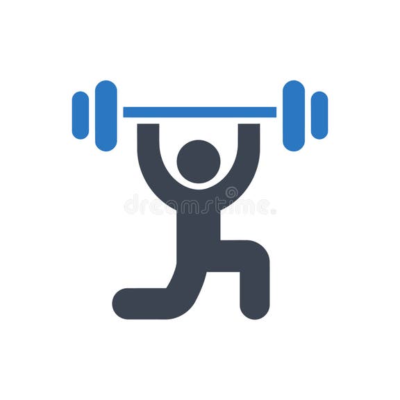Weight Lifting Icon stock vector. Illustration of strength - 375316641