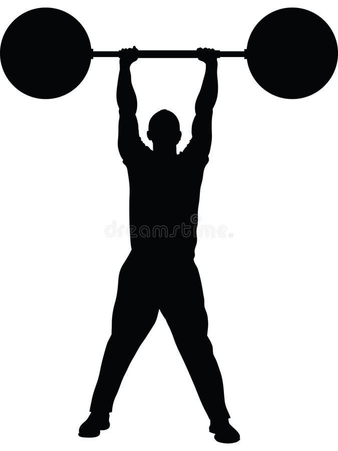 Strong Man Lifting Block stock illustration. Illustration of weight ...