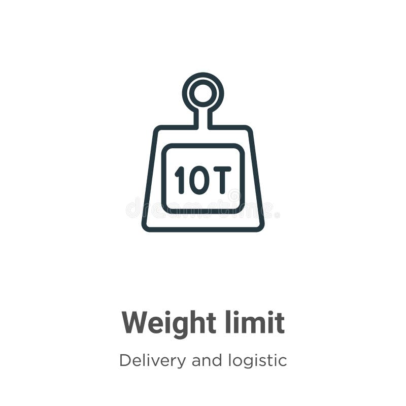 Weight Limit Outline Vector Icon. Thin Line Black Weight Limit Icon ...