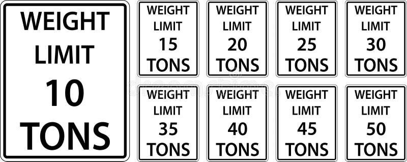 Weight Limit Set Sign on White Background Stock Vector - Illustration ...