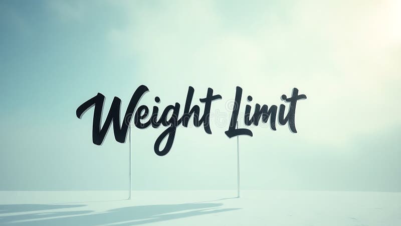 Weight Limit Sign in a Minimalist Environment Under Bright, Diffused ...
