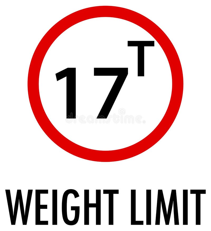 Weight Limit Sign on White Background Stock Vector - Illustration of ...
