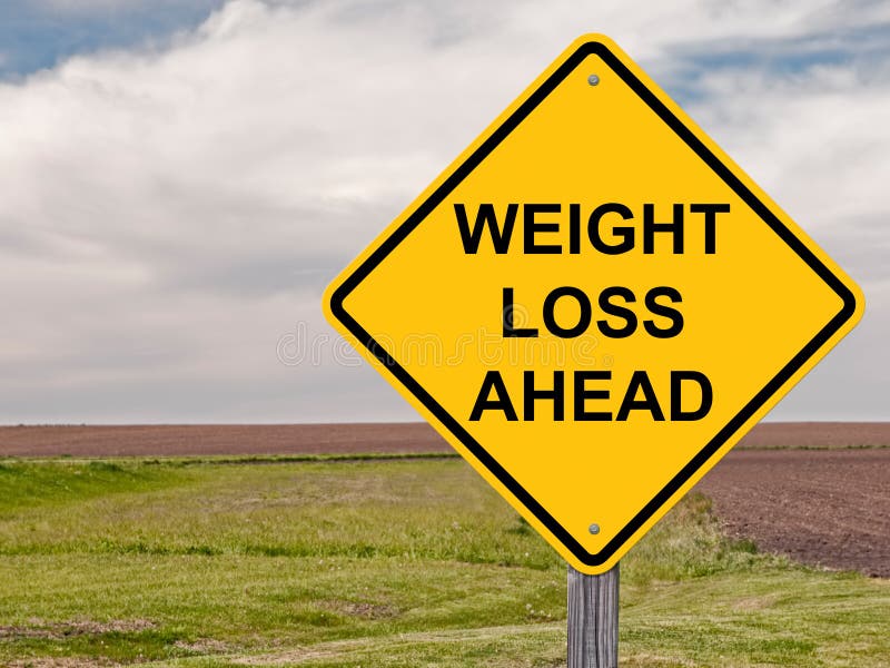 Weight Loss Ahead Warning stock photo. Image of healthy - 123757650