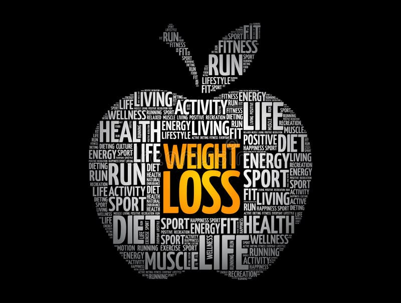 WEIGHT LOSS Apple Word Cloud, Health Concept Stock Illustration ...