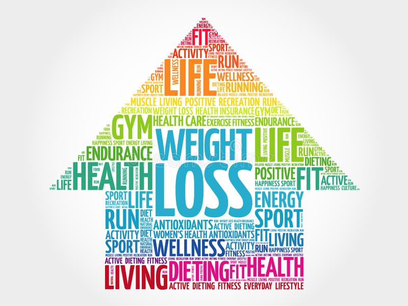 Weight Loss Arrow Word Cloud Stock Illustration - Illustration of ...