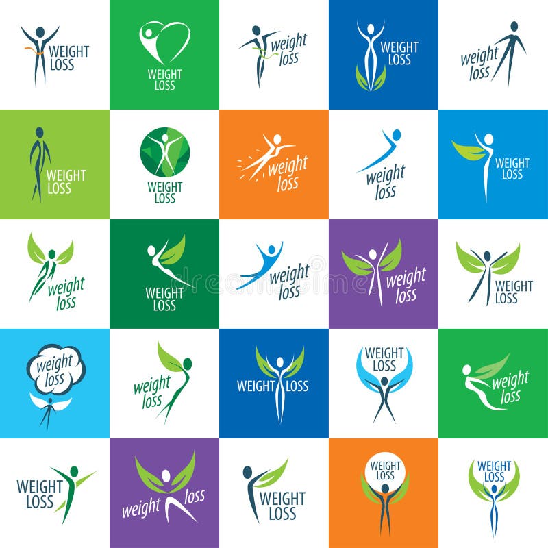 Weight loss icons stock vector. Illustration of concept - 89447482