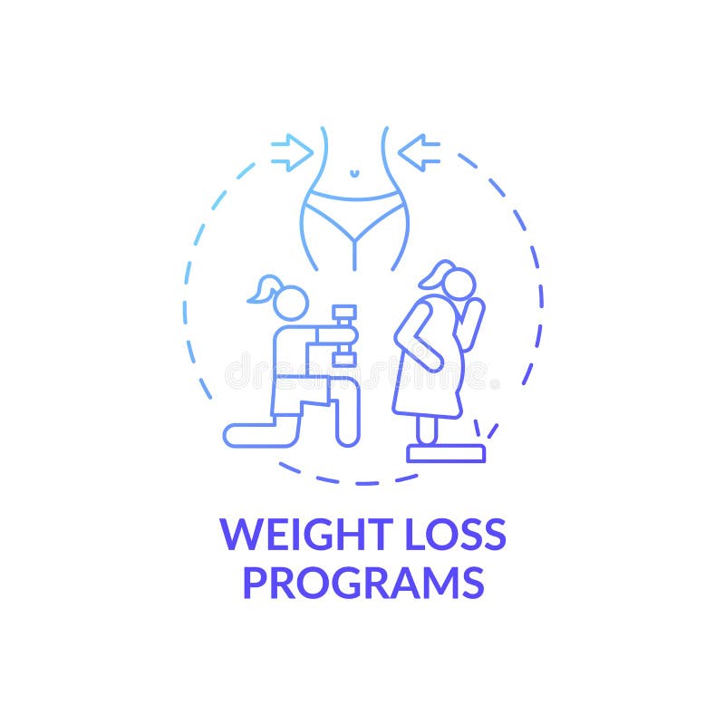 Weight Loss Programs Concept Icon Stock Vector - Illustration of notion ...