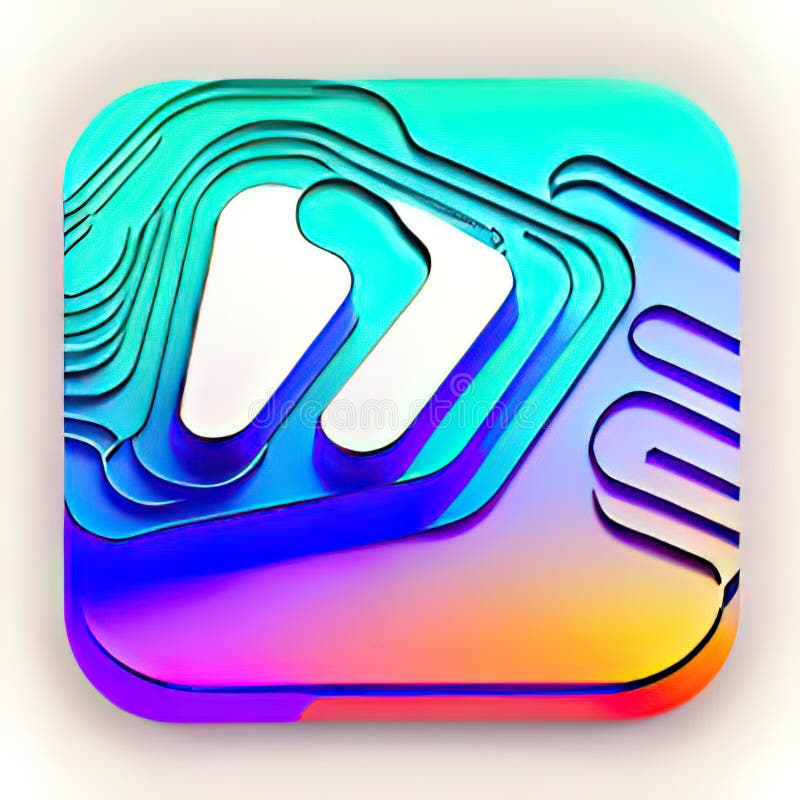 Weight Loss Software App Style Icon. Generative AI. Stock Illustration ...