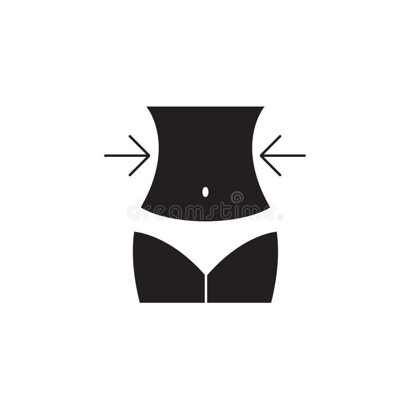 Weight Loss Solid Icon, Womans Waist Stock Vector - Illustration of ...