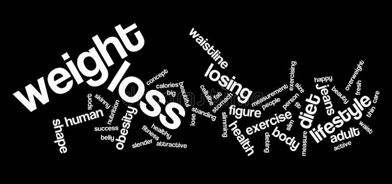 Weight loss word cloud stock illustration. Illustration of exercise ...