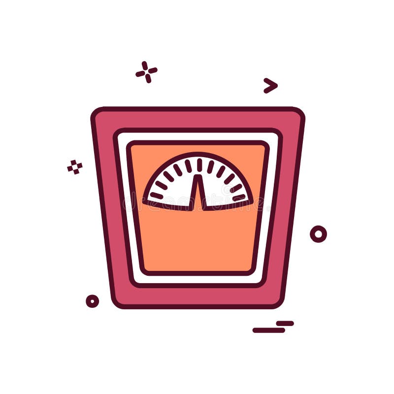 Weight Machine Icon Design Vector Stock Vector - Illustration of ...