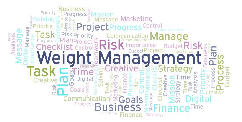 Weight Management Word Cloud, Made with Text only. Stock Illustration ...