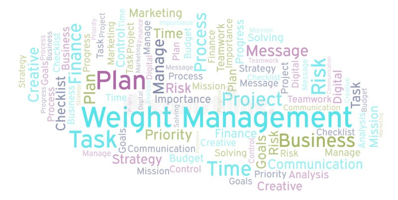 Weight Management Word Cloud, Made with Text only. Stock Illustration ...