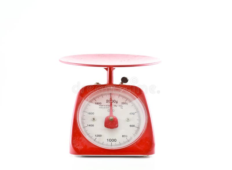 Weight Measurement Balance Isolated White Background Stock Image ...