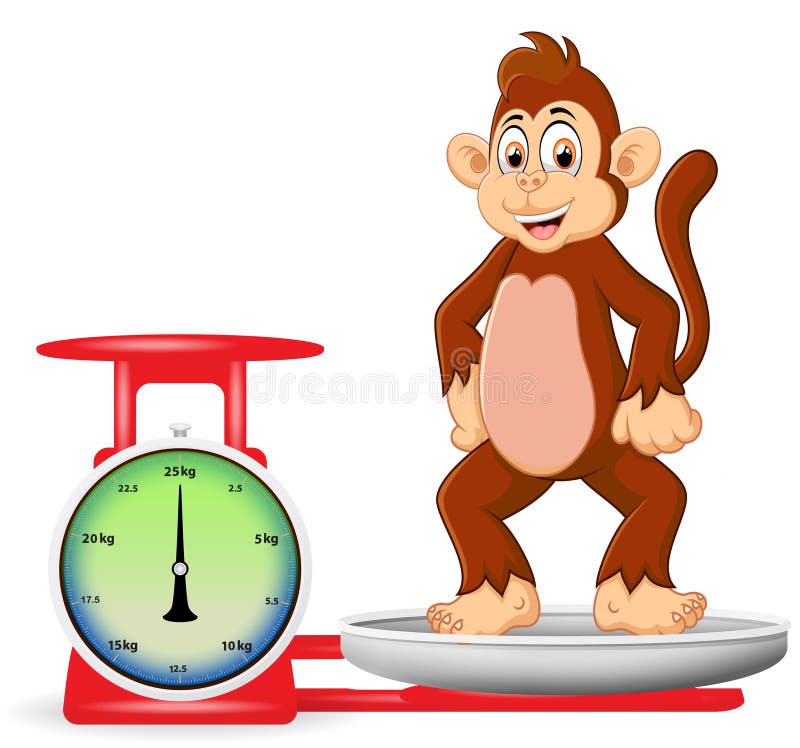 Weight of Monkey Artwork Vector Illustration Stock Vector ...