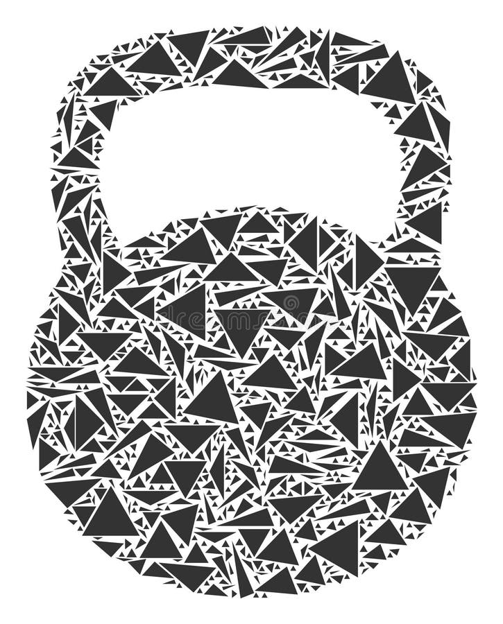 Weight Collage of Triangles Stock Vector - Illustration of iron ...