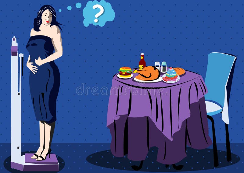 Weight problems stock vector. Illustration of holding - 9998444