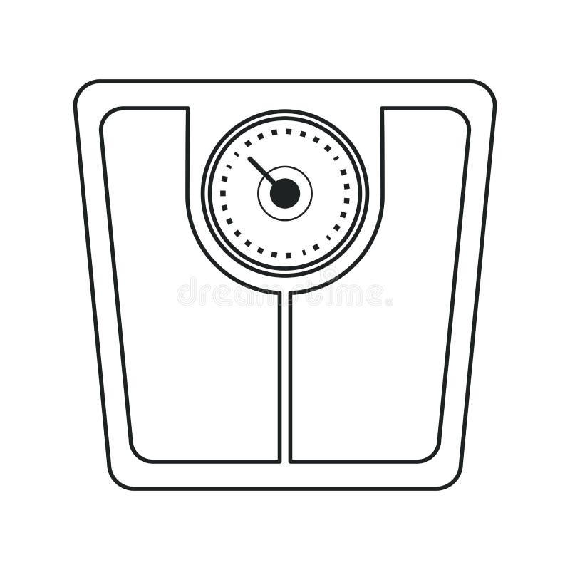 Outline Weight Barbell Equipment Fitness Gym Stock Vector ...