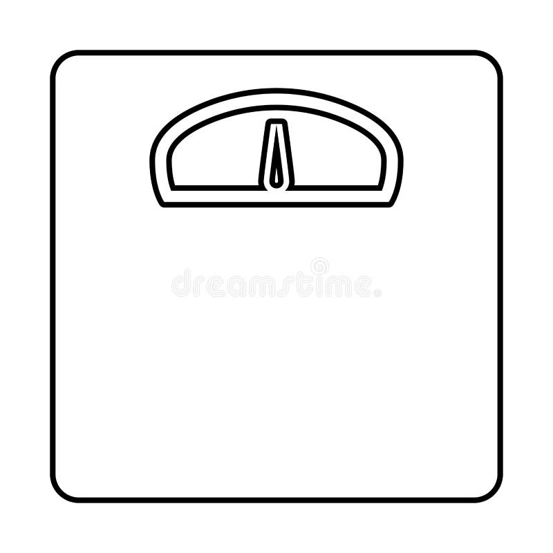 Weight Scale Black Color Icon . Stock Vector - Illustration of diet ...