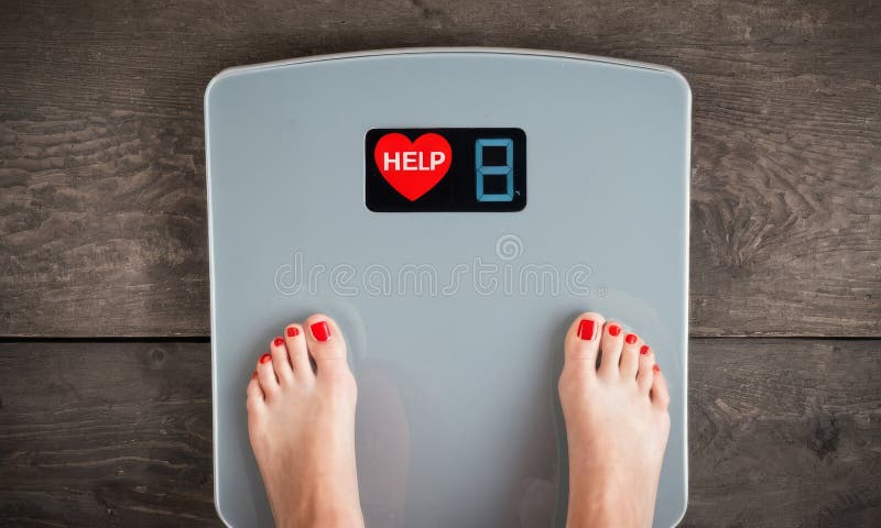 Weight Scale Cry for Help stock photo. Image of care - 312449898