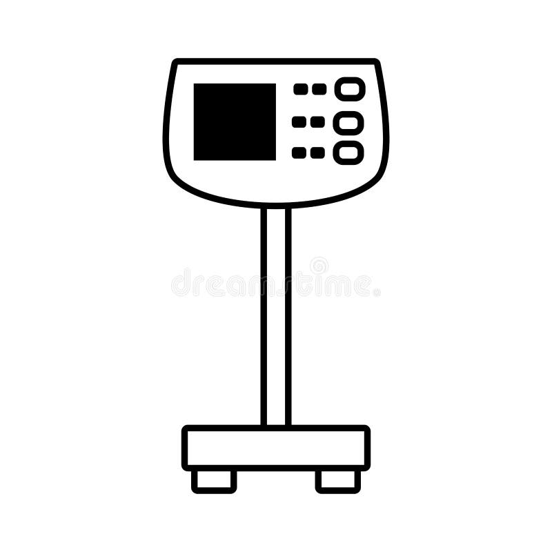 Weight Scale Delivery Boxes Cargo Outline Stock Illustration ...