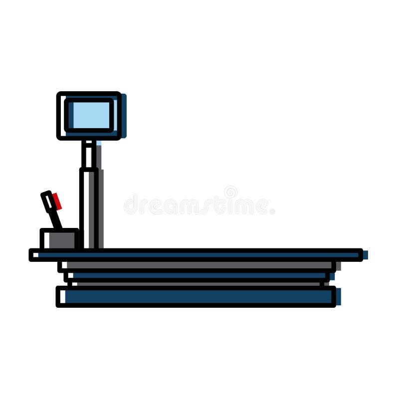 Weight Scale Delivery Boxes Equipment Cargo Stock Vector - Illustration ...