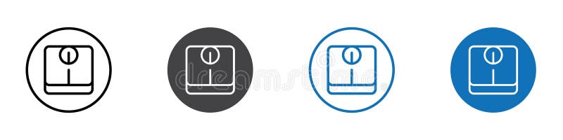 Weight Scale Flat Editable Icon Mark Set Stock Vector - Illustration of ...