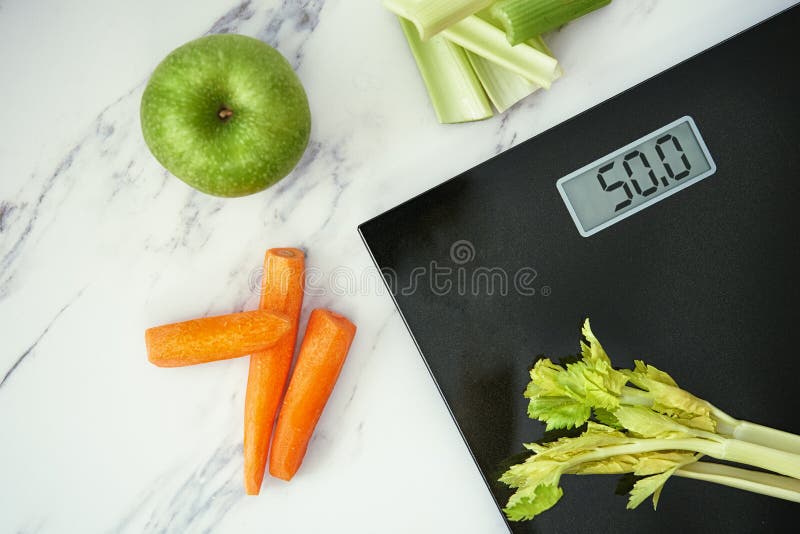 Weight Scale and Healthy Food Stock Image - Image of nutrition, weight ...