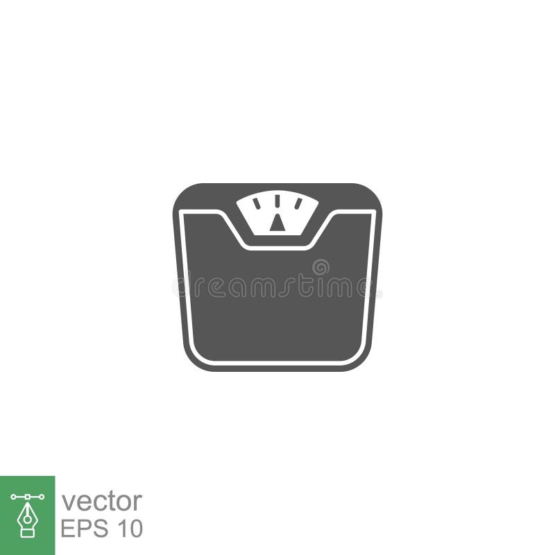 Weight Scale Icon. Bathroom Scale for Obesity Control Stock Vector ...