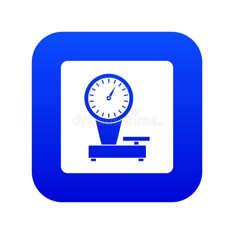 Weight Scale Icon Digital Blue Stock Vector - Illustration of shop ...