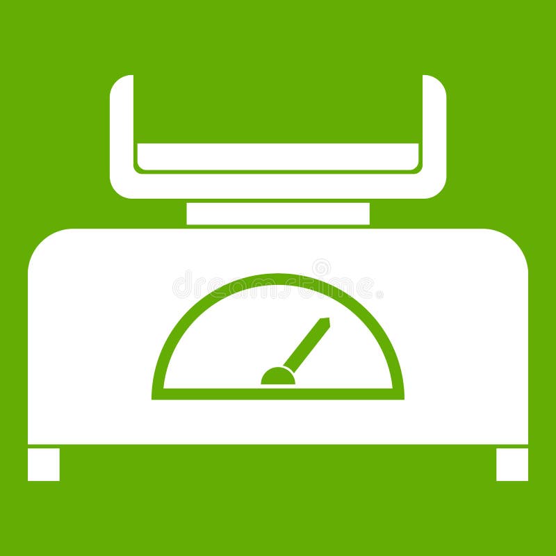 Green Scale Icon, Flat Style Stock Illustration - Illustration of ...