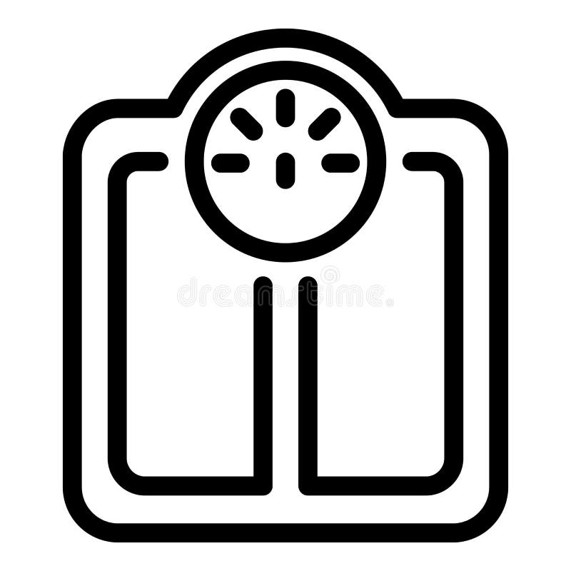 Weight Scale Icon, Outline Style Stock Vector - Illustration of loss ...