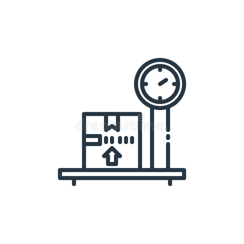 Weight Scale Icon Vector from Shipping Logistics Concept. Thin Line ...