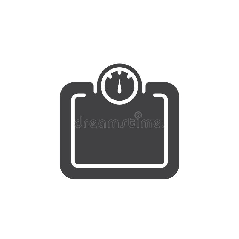 Weight Scale Icon Vector, Solid Flat Sign, Pictogram Isolated on White ...