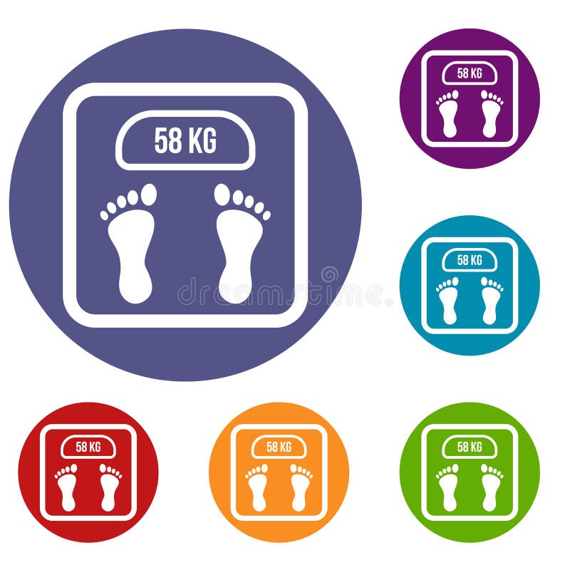 Weight Scale Icons Set Hexagon Stock Vector - Illustration of ...