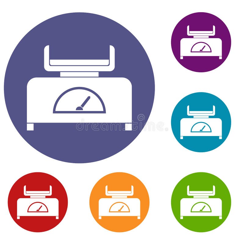 Weight scale icons set stock vector. Illustration of green - 96434053