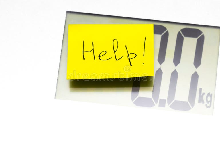 Weight Scale,with the Inscription on the Sticker Stock Photo - Image of ...