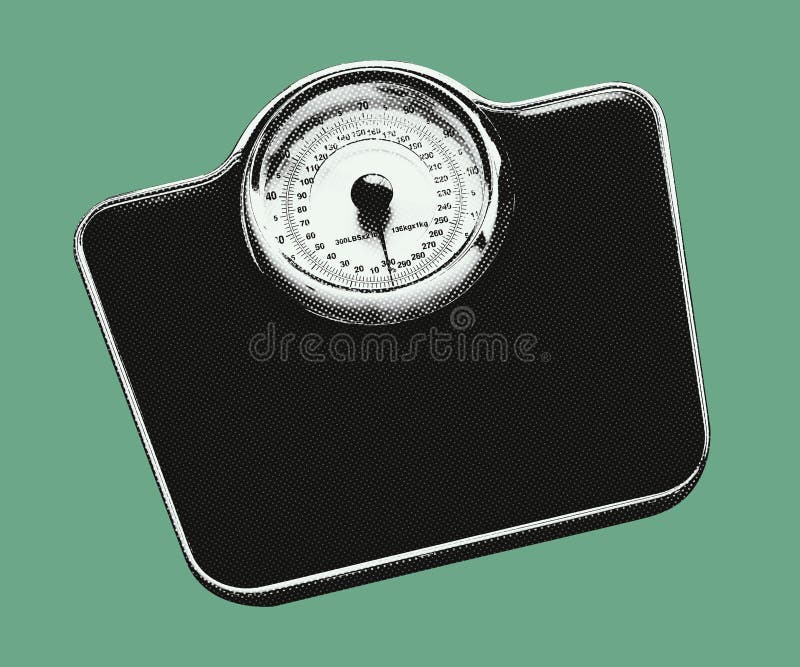 Weight Scale in Retro Style Stock Illustration - Illustration of pound ...