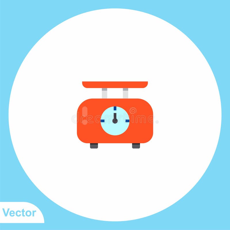 Weight Scale Vector Icon Sign Symbol Stock Illustration - Illustration ...