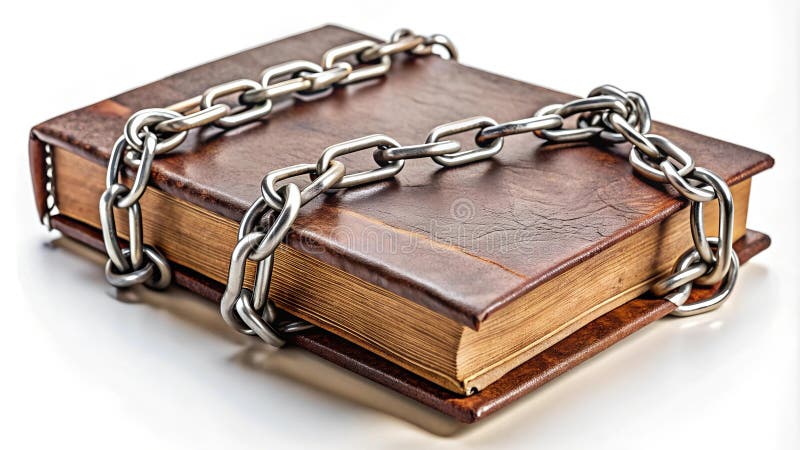 The Weight of Secrets: a Heavy, Chained Book AI Generated Stock ...