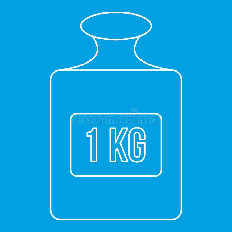 Weight Sign Icon, Outline Style Stock Vector - Illustration of button ...