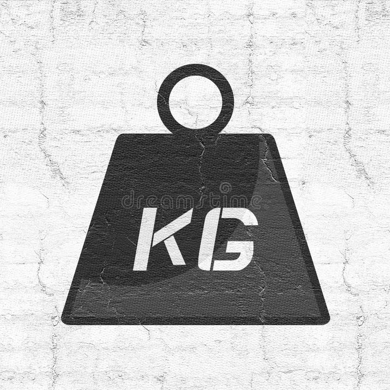 Weight symbol stock illustration. Illustration of dumbbell - 98604391