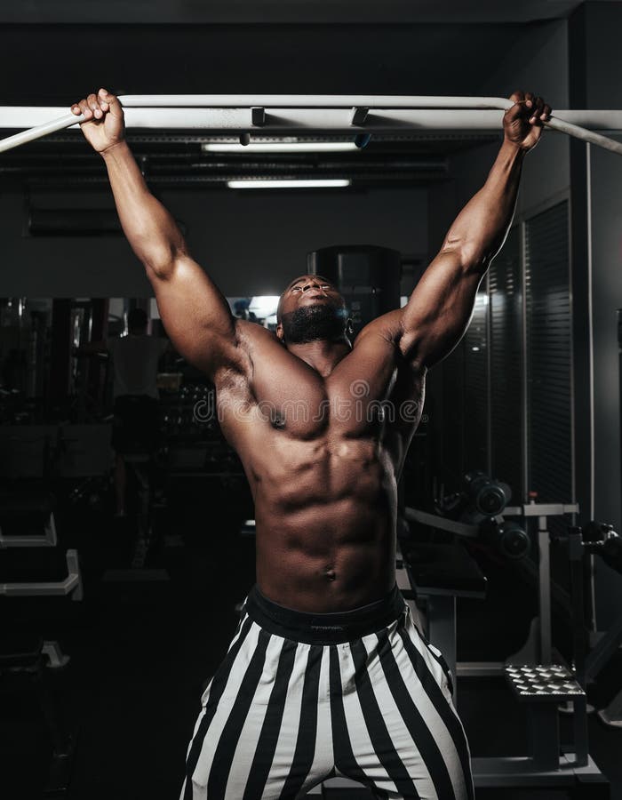 Weight Training African Doing Bodybuilding Stock Photo - Image of ...