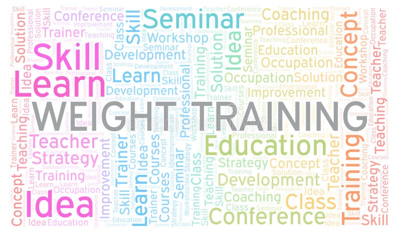 Weight Training word cloud stock illustration. Illustration of bright ...