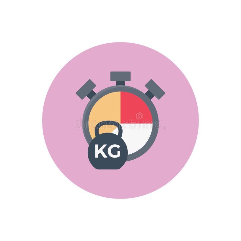 Weight Vector Flat Colour Icon Stock Vector - Illustration of heavy ...