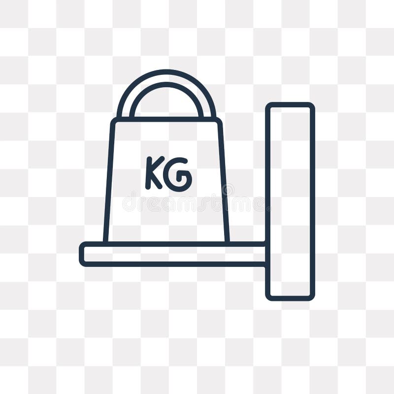 Weight Vector Icon Isolated on Transparent Background, Linear we Stock ...