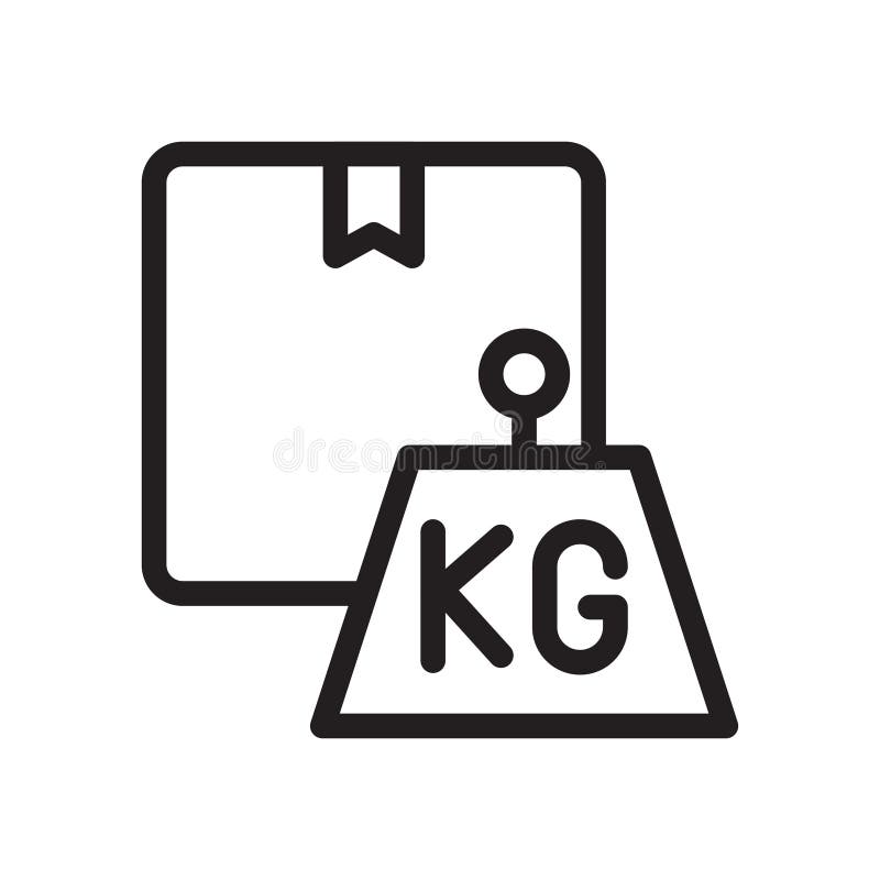 Weight Vector Thin Line Icon Stock Vector - Illustration of kettlebell ...