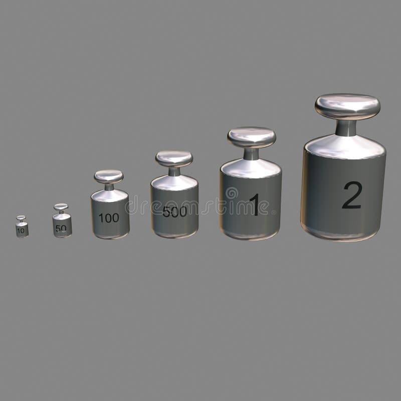Weight Weights for Trade on a Grey Background. Stock Illustration ...