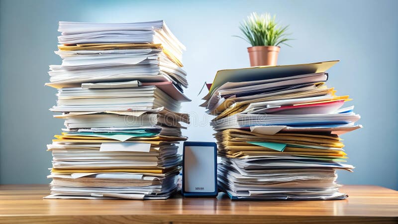 The Weight of the World a Pile of Paperwork and a Headache Generative ...