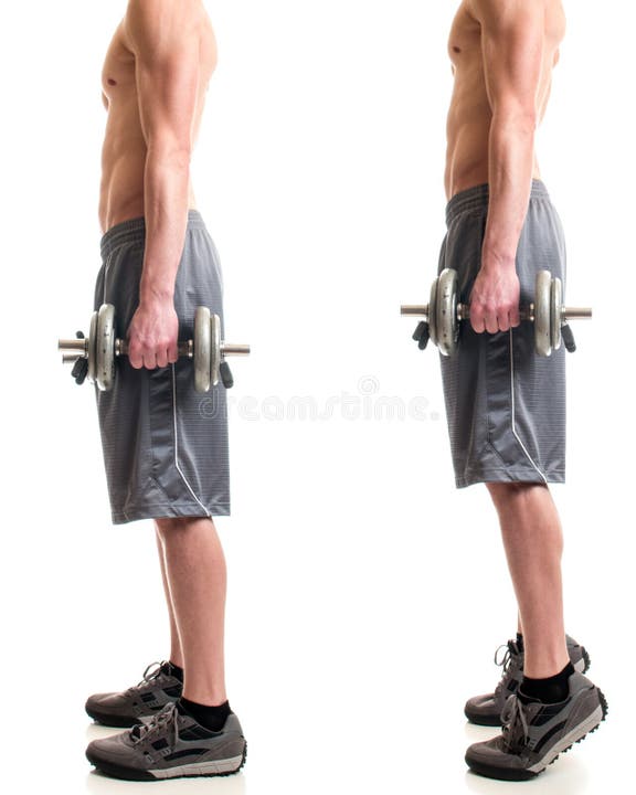 Weighted Calf Raise stock image. Image of dumbbell, workout - 68146745